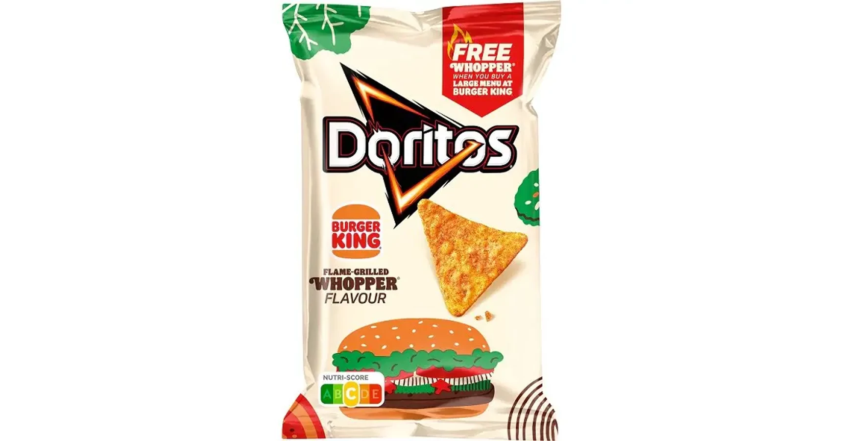 Doritos Flame-Grilled Whopper-Burger King tortilla chips 170g - MegaBest