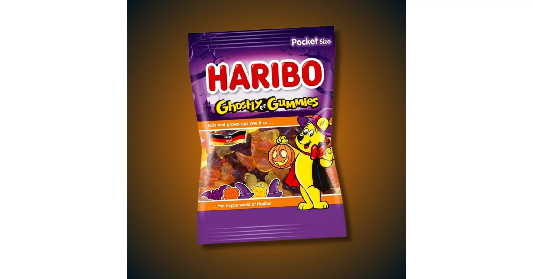 Haribo Ghostly Halloweeni szellemes gumicukor 90g - MegaBest