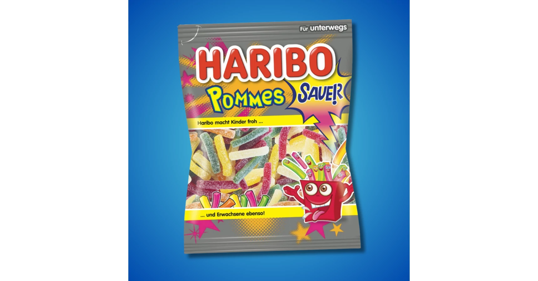 Haribo Saure Pommes savanyú sültkrumpli formájú gumicukor 80g - MegaBest