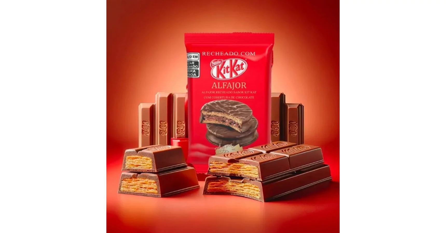 KitKat Alfajor KitKat krémmel töltött csokoládés sütemény 40g - MegaBest