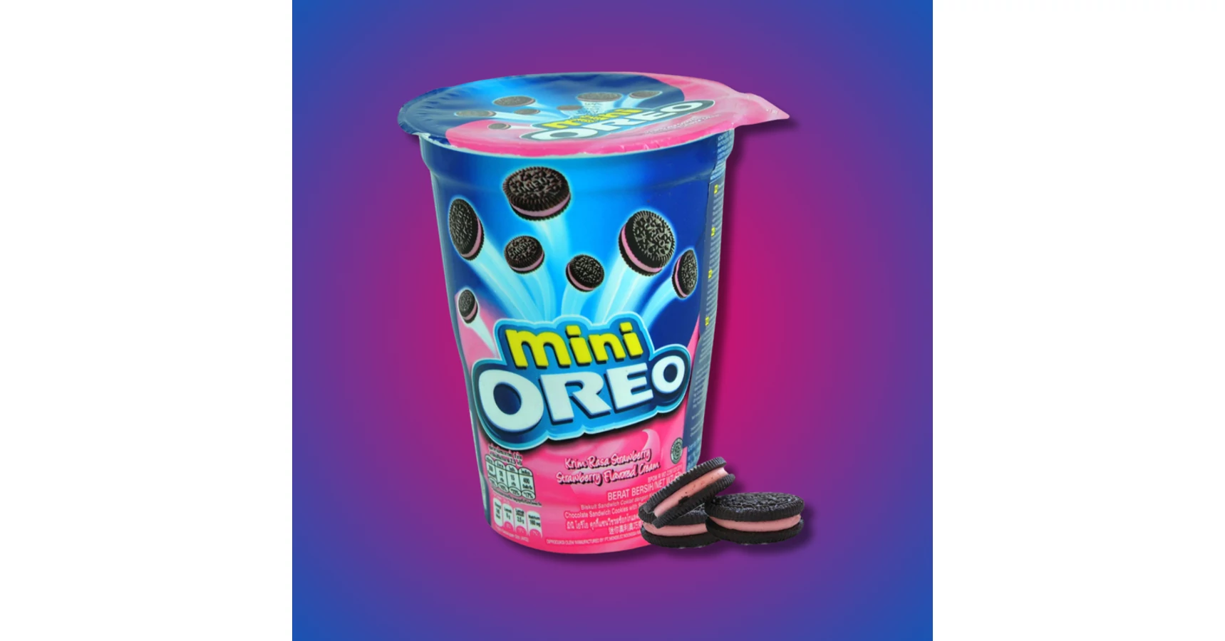 Oreo Mini Strawberry epres keksz pohárban 61g - MegaBest