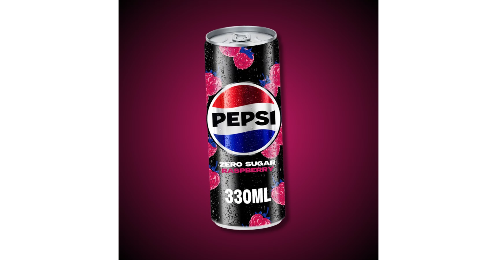 Pepsi Zero Raspberry Kínai málna ízű szénsavas üdítőital 330ml - MegaBest