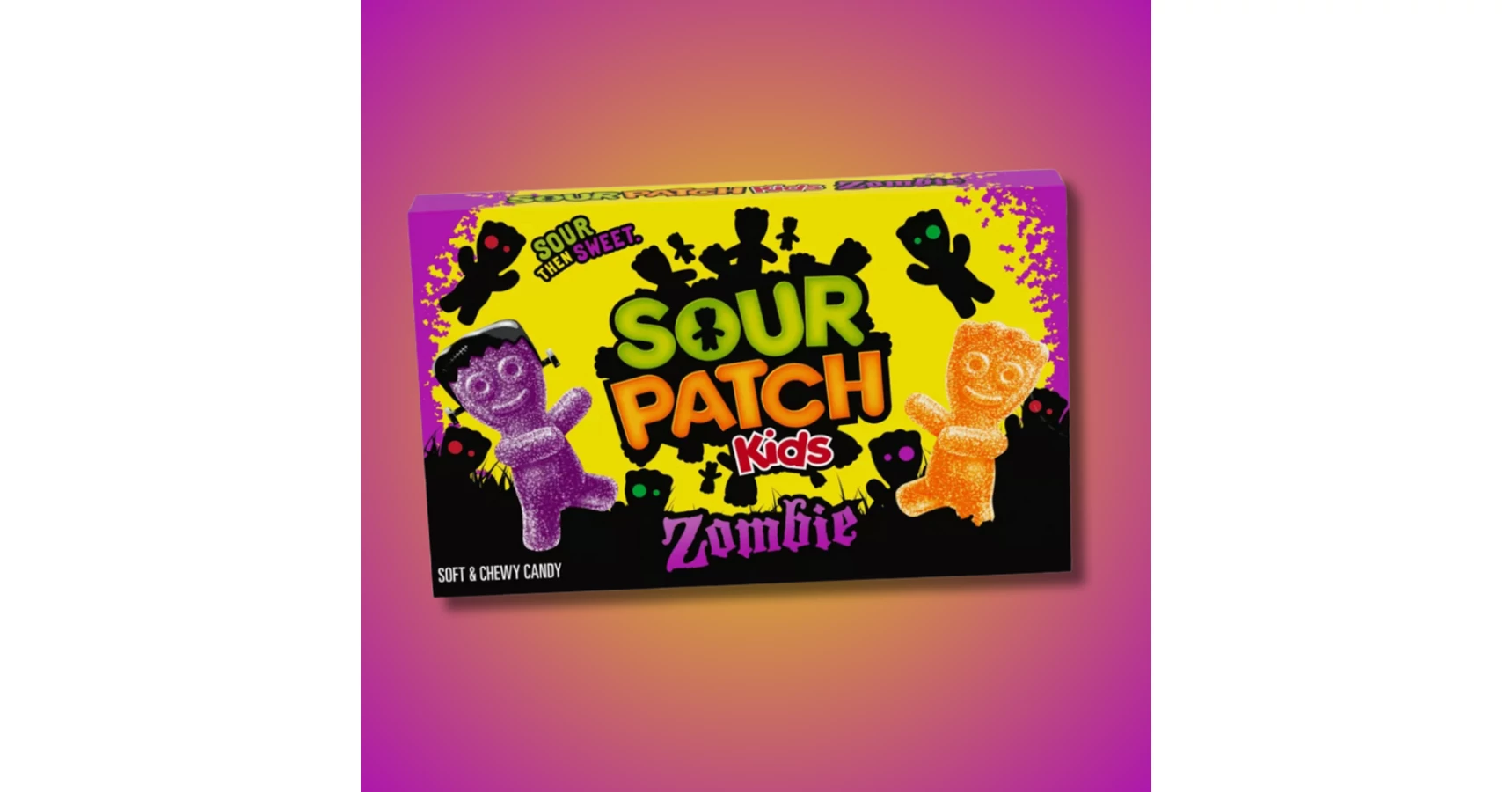 Sour Patch Kids Zombie málna és narancs ízű savanyú gumicukor 99g ...