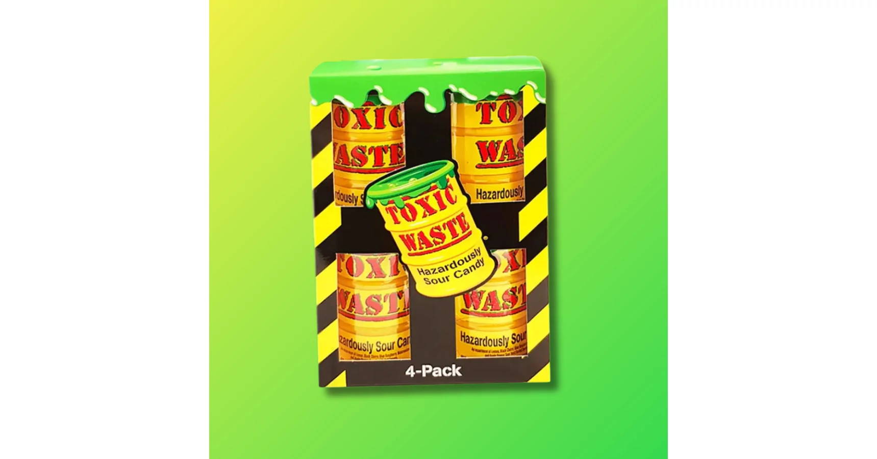 Toxic Waste Yellow Drum 4 db-os savanyú cukorka csomag 168g - MegaBest