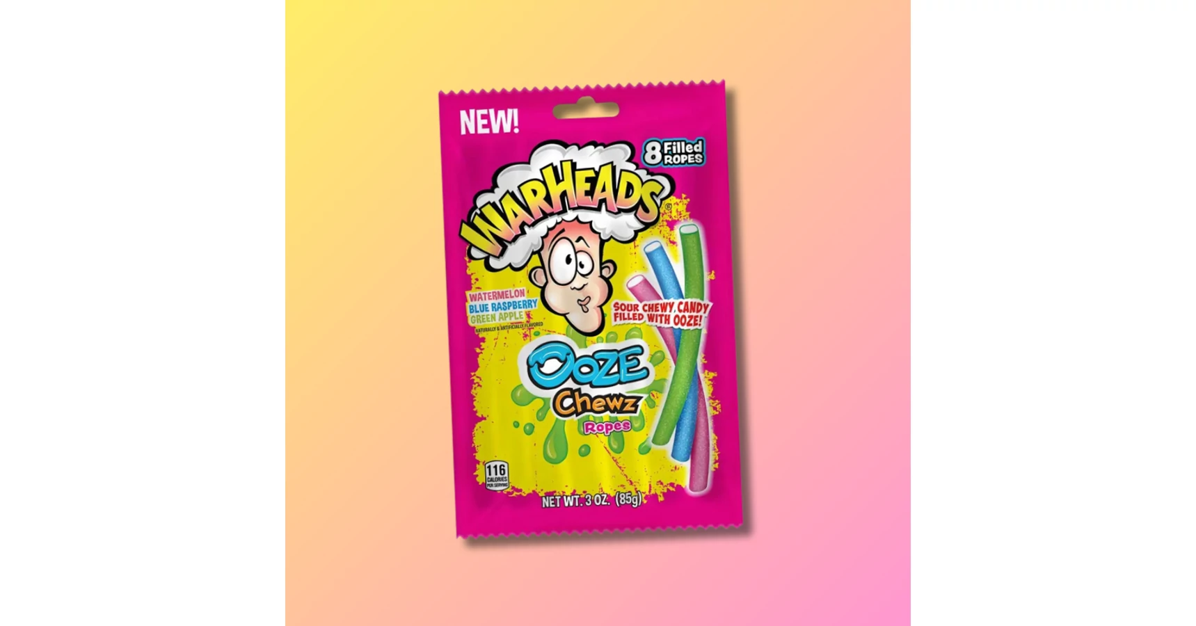 Warheads Ooze Chezw Rope savanyú gumicukor 85g - MegaBest