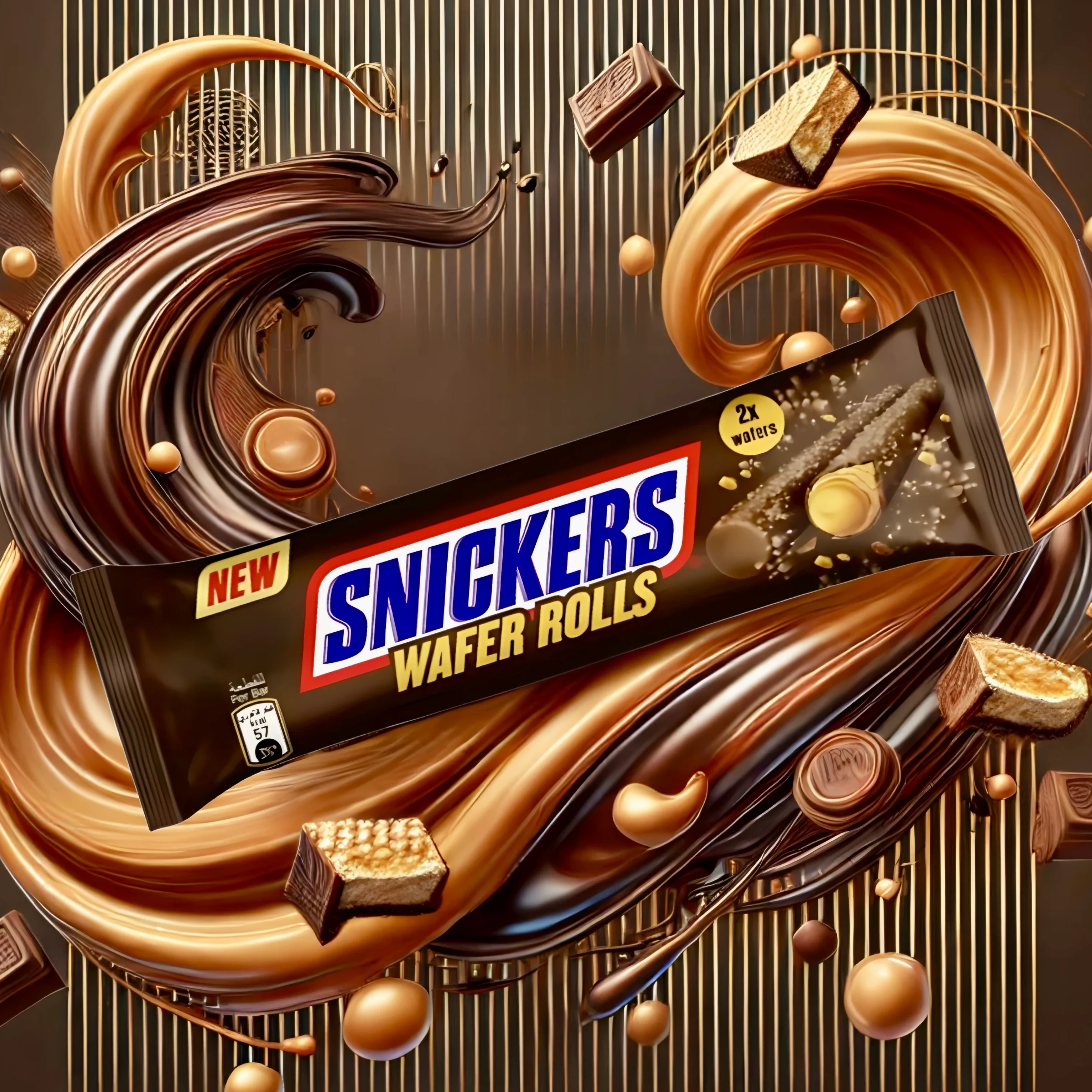 Snickers Wafer Roll mogyorós-csokoládés rolettI 24g - MegaBest