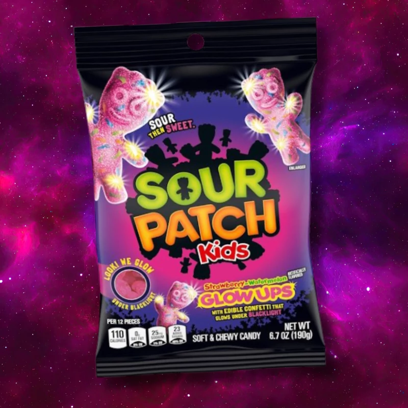 Sour Patch Kids Glow Ups világító gumicukor családi kiszerelés 190g ...