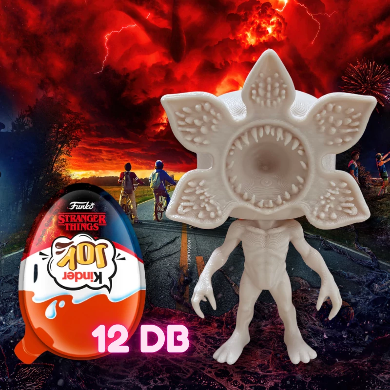 Kinder Joy Funko Pop Stranger Things + 12 db tojás és 1 db Demogorgon ...